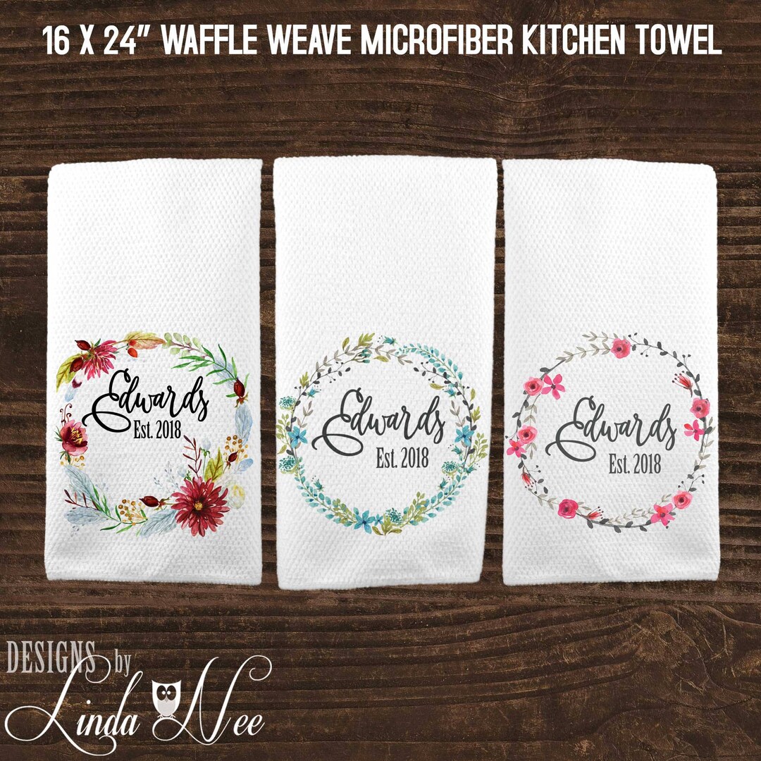 Personalized Kitchen Towels, Housewarming Gift, Dish Towels, Hand Towel ...
