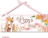 Personalized Girls Horse DOOR SIGN Girls Bedroom Wall Art - Etsy