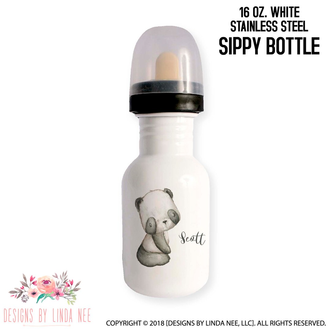 Custom Sippy Cup Boys Personalized Sippy Cup Panda Water Bottle Sippy ...