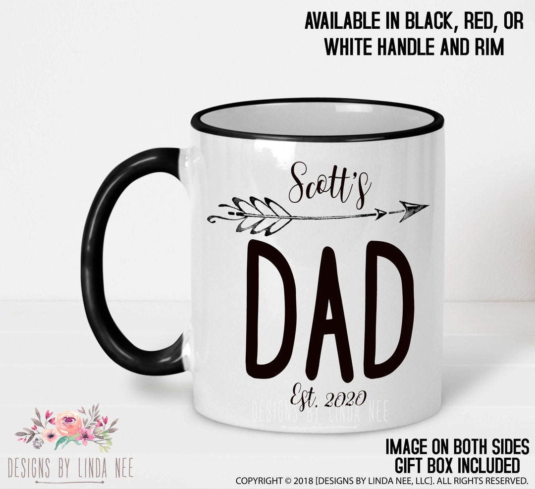 Mug for New Dad Personalized Mug for Dad Baby Reveal Mug for Daddy Baby ...