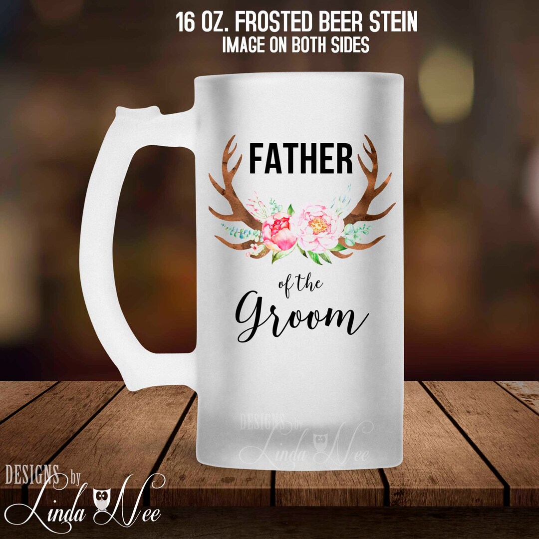 Father of the Groom Beer Mug, Father of the Groom Gift, Custom Beer Mug ...
