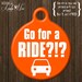 Funny Pet ID Tag Go for a Ride Personalized Pet Tag - Etsy