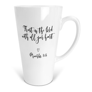 Proverbs 3:5 Mug, Scripture Coffee Mug, Christian Mug for Women, Trust ...