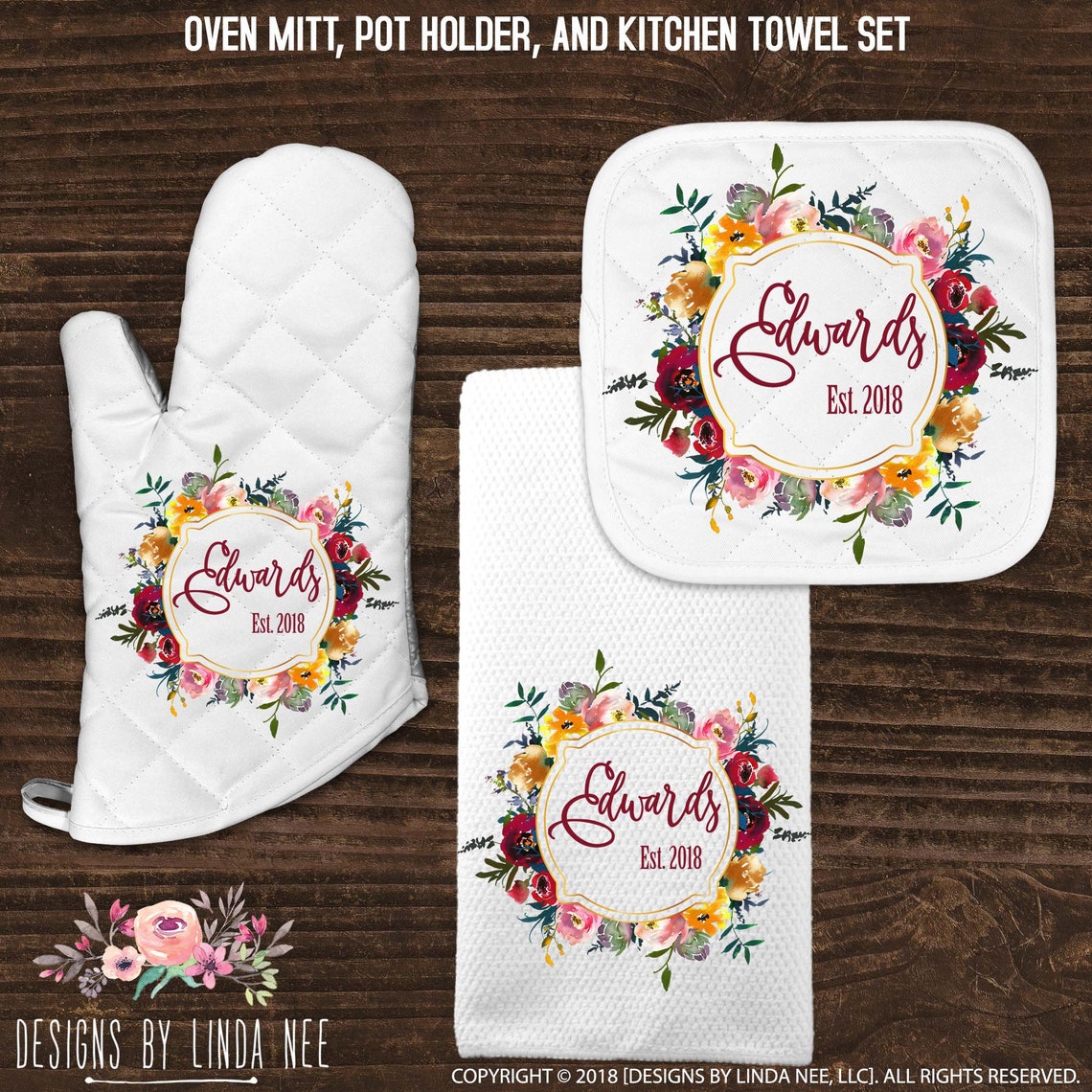 Personalized Kitchen Towel Custom Wedding Gift Housewarming - Etsy