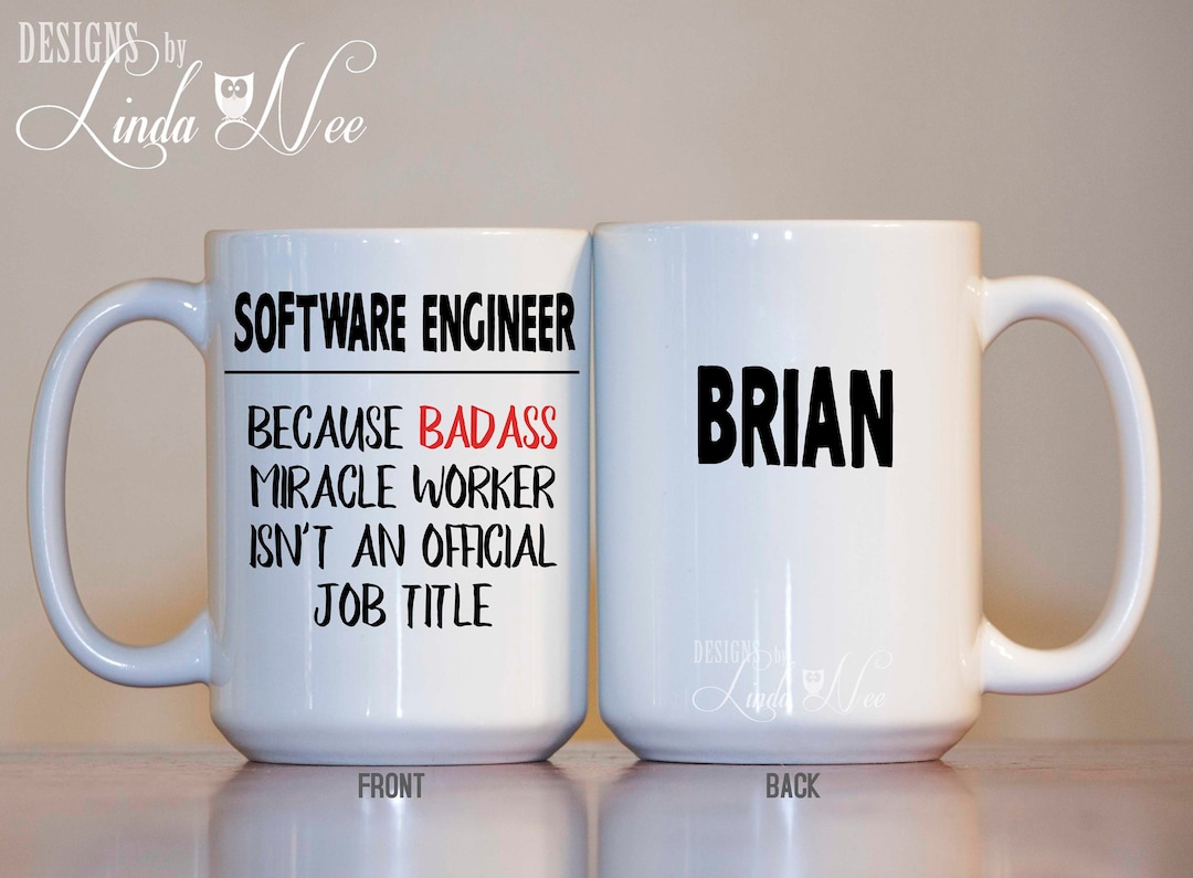 Personalized Software Engineer Mug, Computer Engineer, Funny Engineer ...