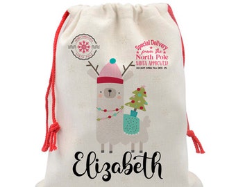 Personalised Santa Sack Rose Gold, Christmas Sack, Child's Kids ...