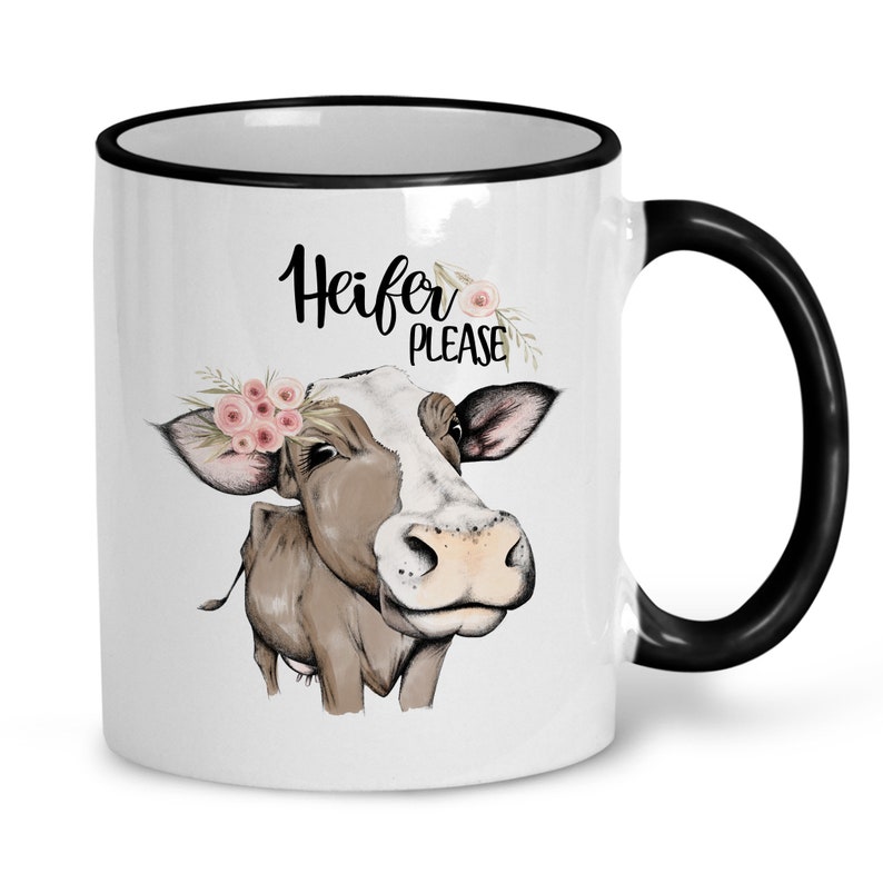 Funny Heifer Please Mug Cute Cow Mug Heifer Coffee Cups for | Etsy
