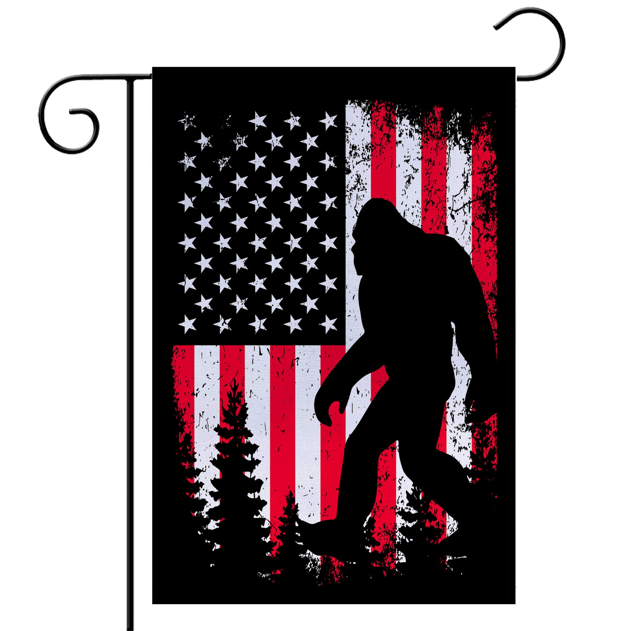 Bigfoot Garden Flag, Bigfoot Farm Flag, Sasquatch Garden Flag ...