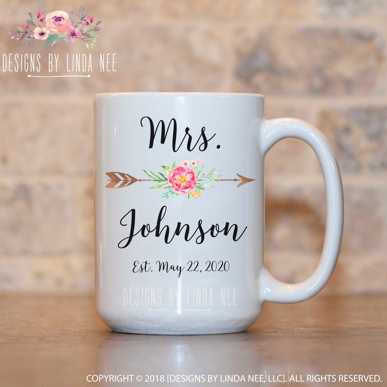 Mrs. Mug Mrs. Wedding Mug Personalized Mrs. Mug Gift for Bride - Etsy