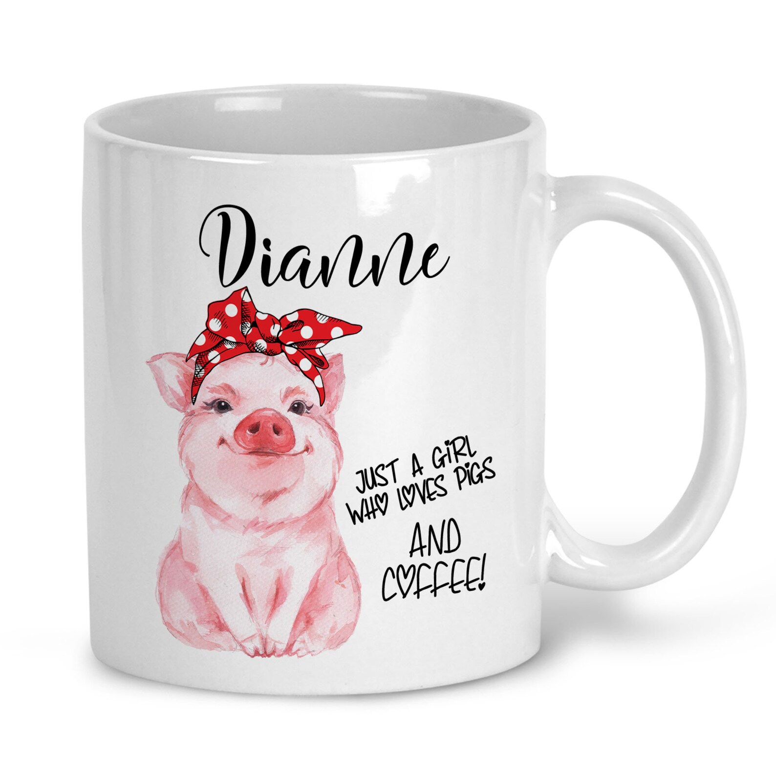 Personalized Pig Mug Cute Pig Mug Customized With Your Name - Etsy