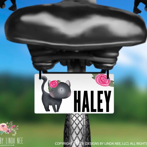 Custom License Plate Floral Bike License Plate Personalized - Etsy