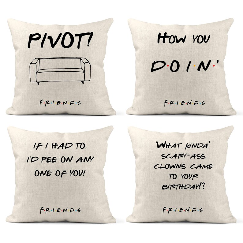 Friends TV Show Pillow, Friends TV Show Gift, Joey Tribbiani, Chandler ...