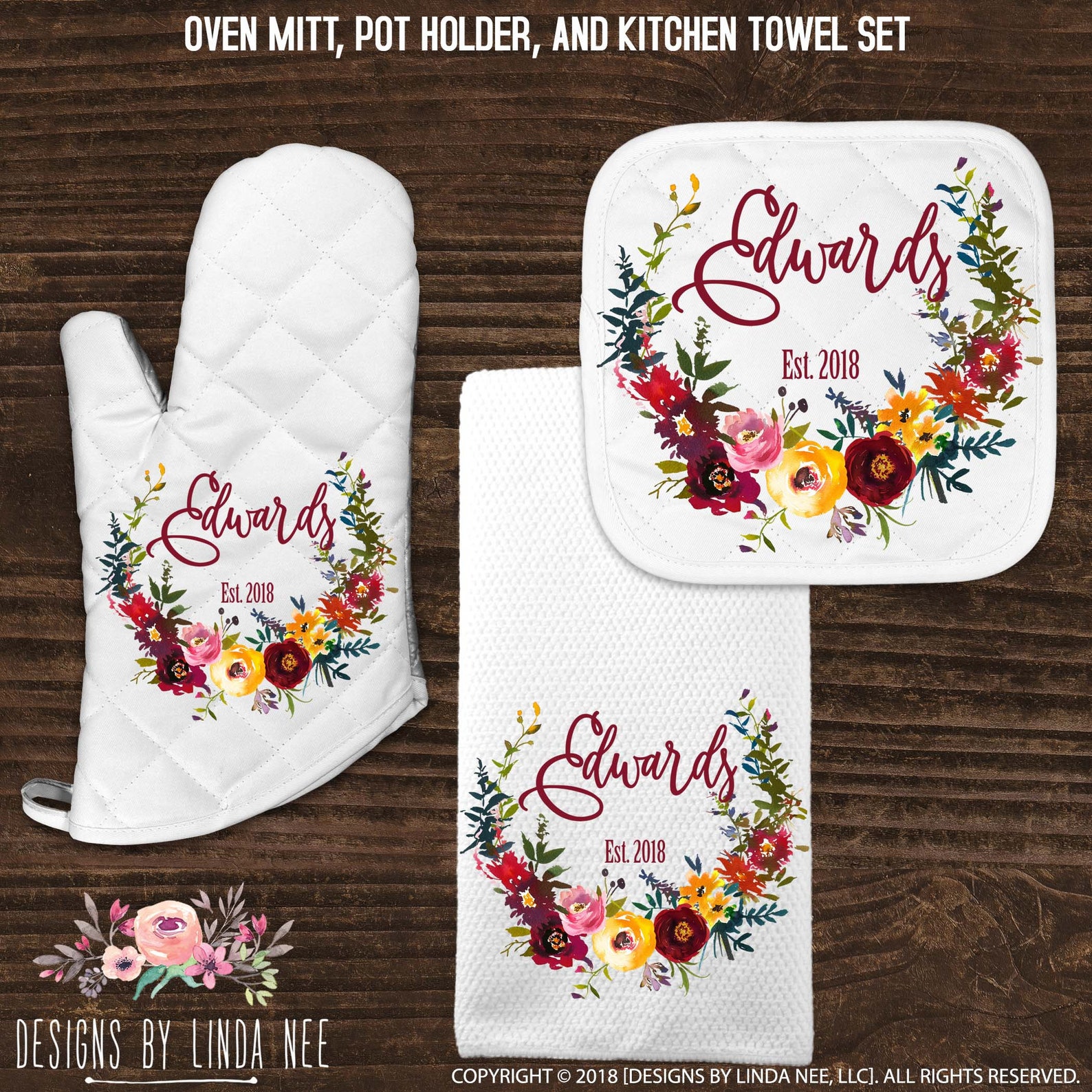 Personalized Kitchen Towel Custom Wedding Gift Housewarming - Etsy