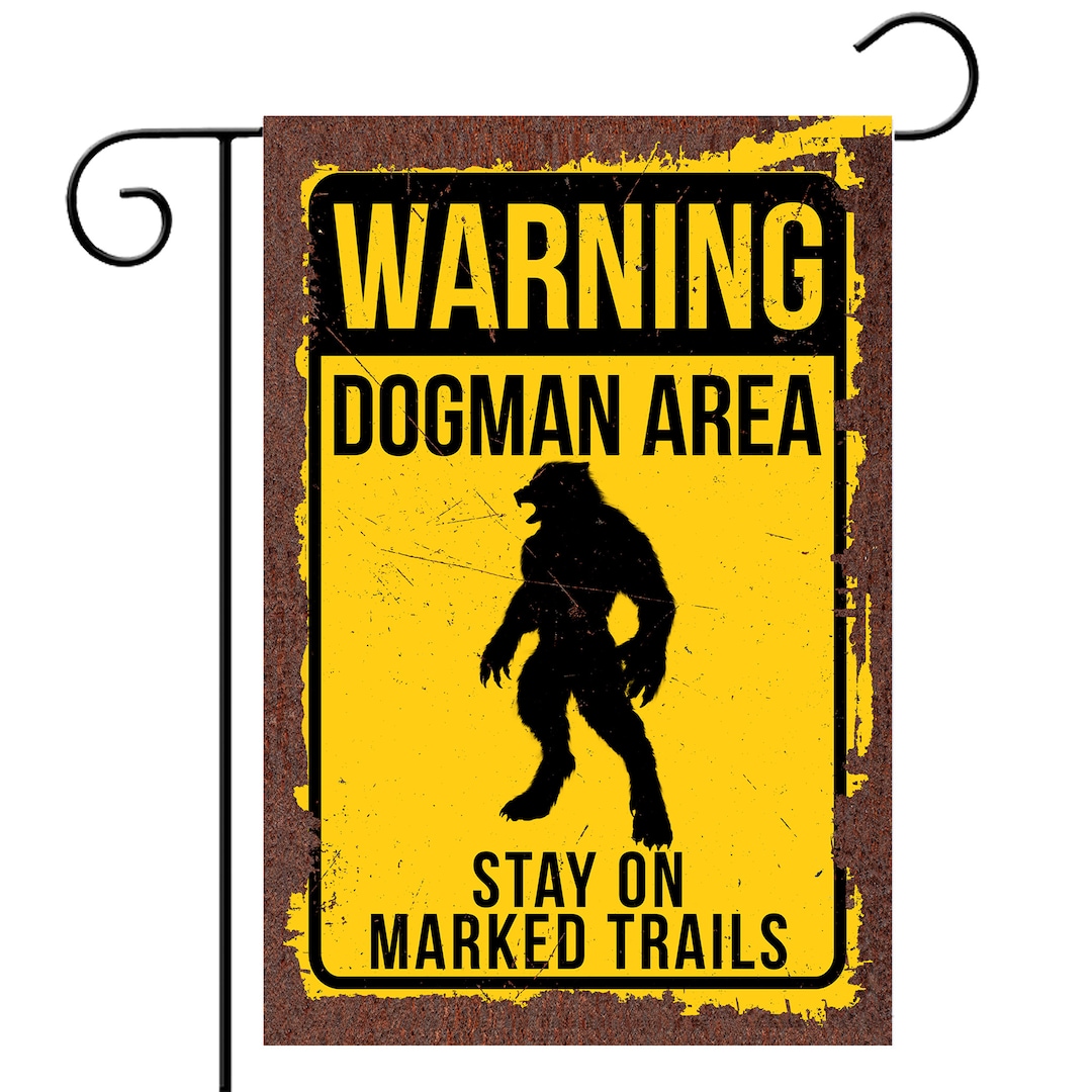 Dogman Garden Flag, Dogman Farm Flag, Cryptid Decor, Dogman Lawn Flag ...