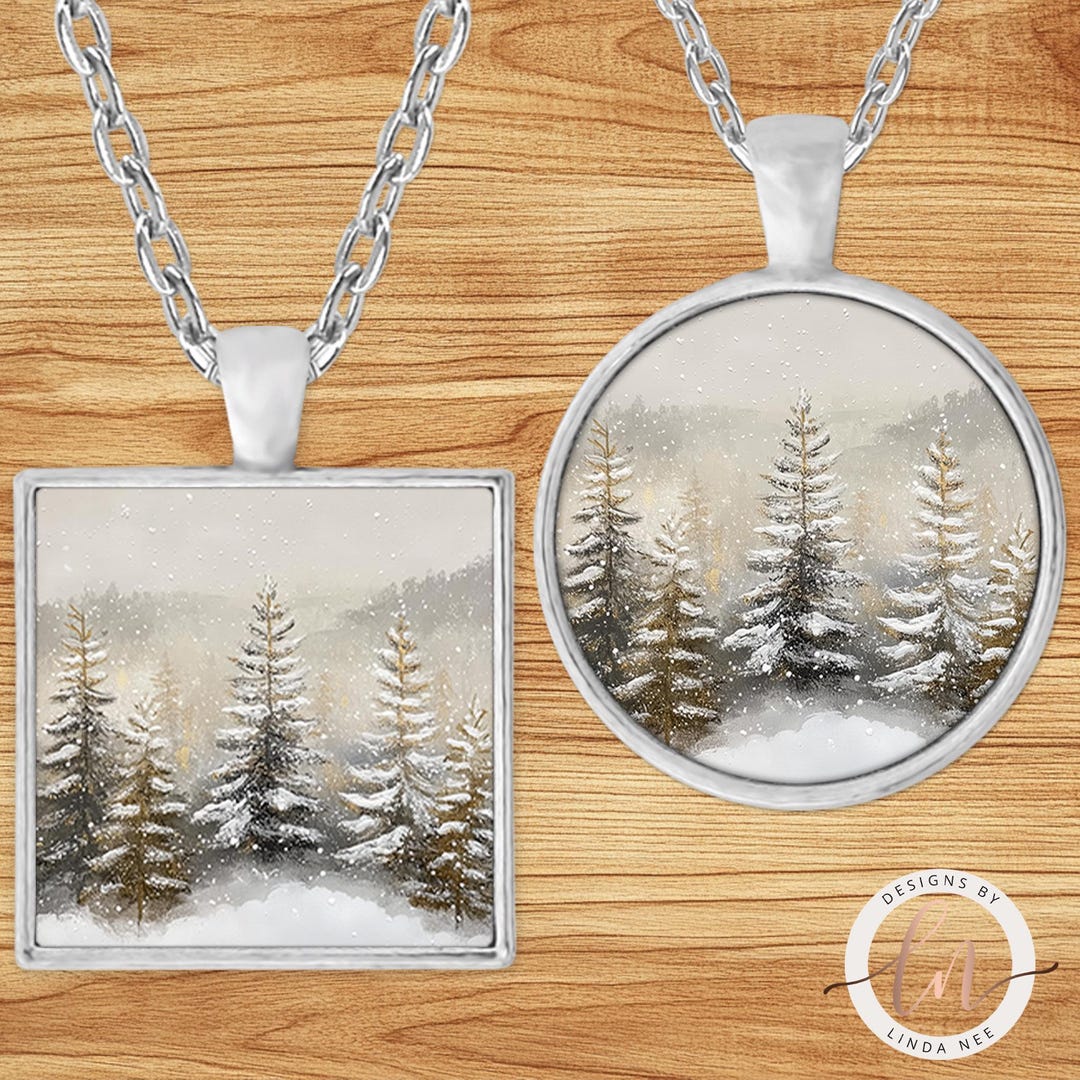 Pine Tree Necklace, Evergreen Forest Necklace, Winter Jewelry, Nature ...