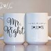 Personalized Mr. Right and Mrs. Right Mug, Mr and Mrs Coffee Mug Set ...
