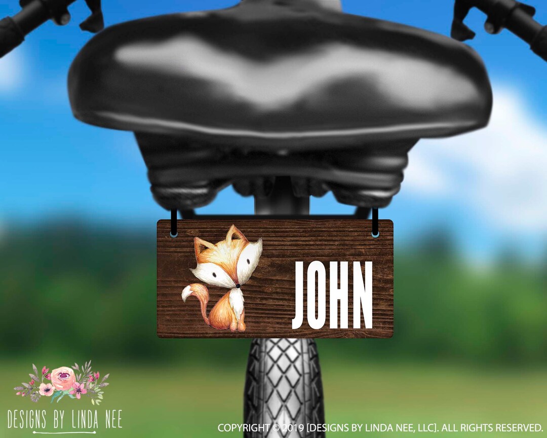 Personalized Bike License Plate Kids Fox License Plate Boys Bike ...