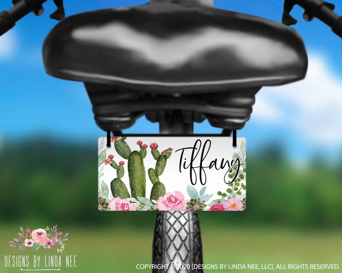 Cactus Bike License Plate Custom License Plate Personalized | Etsy