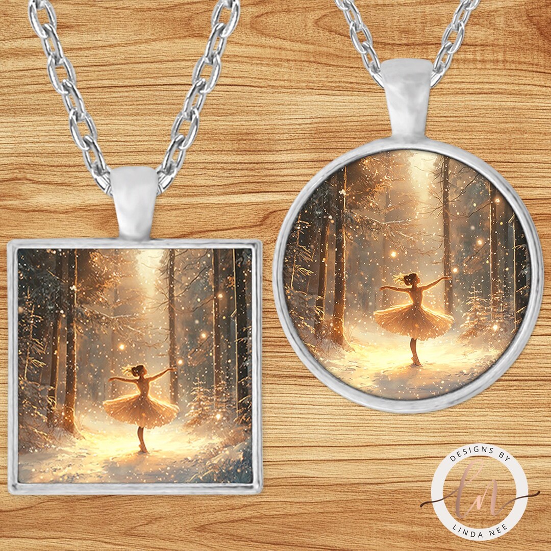 Ballet Necklace, Ballerina Pendant, Dance Recital Gift, Winter Jewelry ...