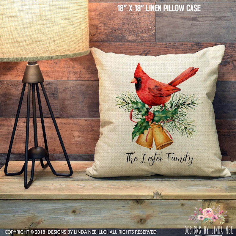Personalized Christmas Pillow Cover Family Christmas Decor - Etsy