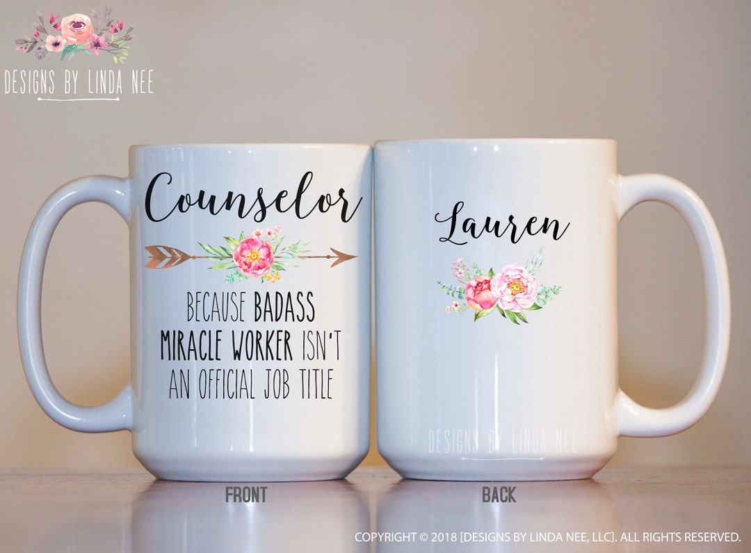 Counselor Gift Counselor Mug Counselor Graduation Gift Badass Counselor ...