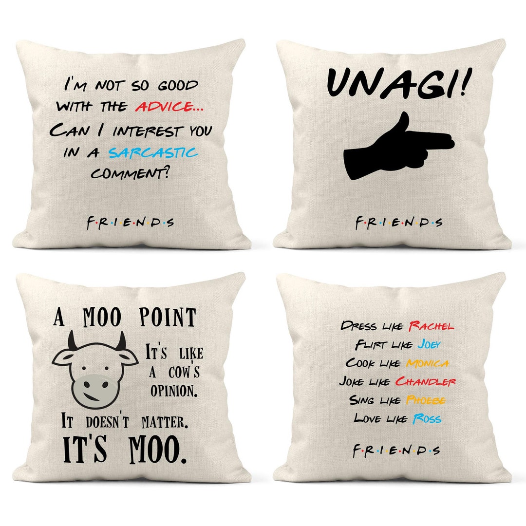 Friends TV Show Pillow, Friends TV Show Gift, Joey Tribbiani, Chandler ...