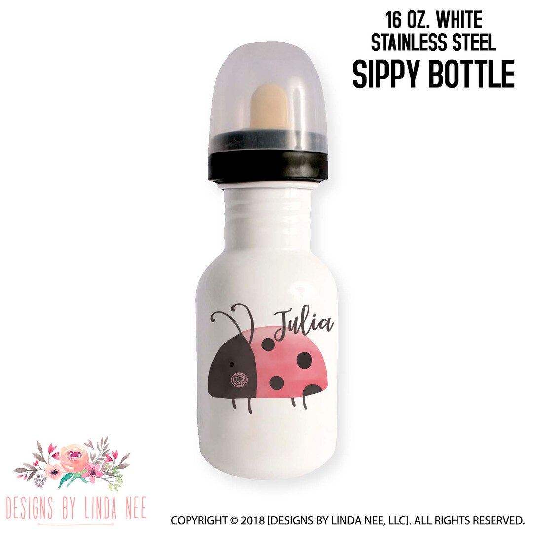 Girls Sippy Water Bottle Custom Kids Sippy Cup Personalized Sippy Cup ...