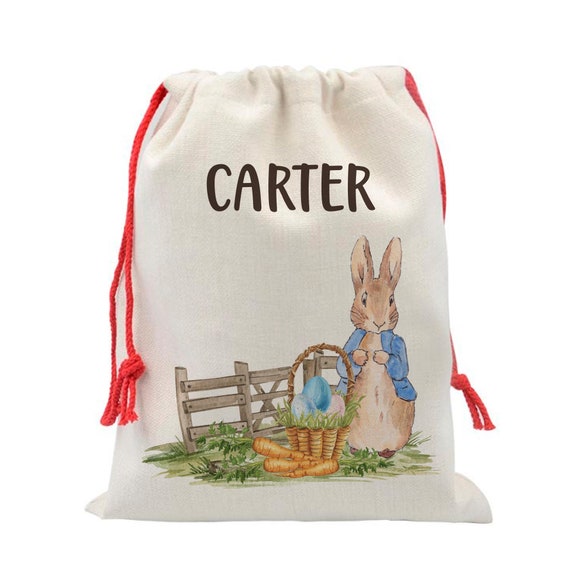 Personalized Peter Rabbit Bag Kids Easter Sack Extra Large | Etsy