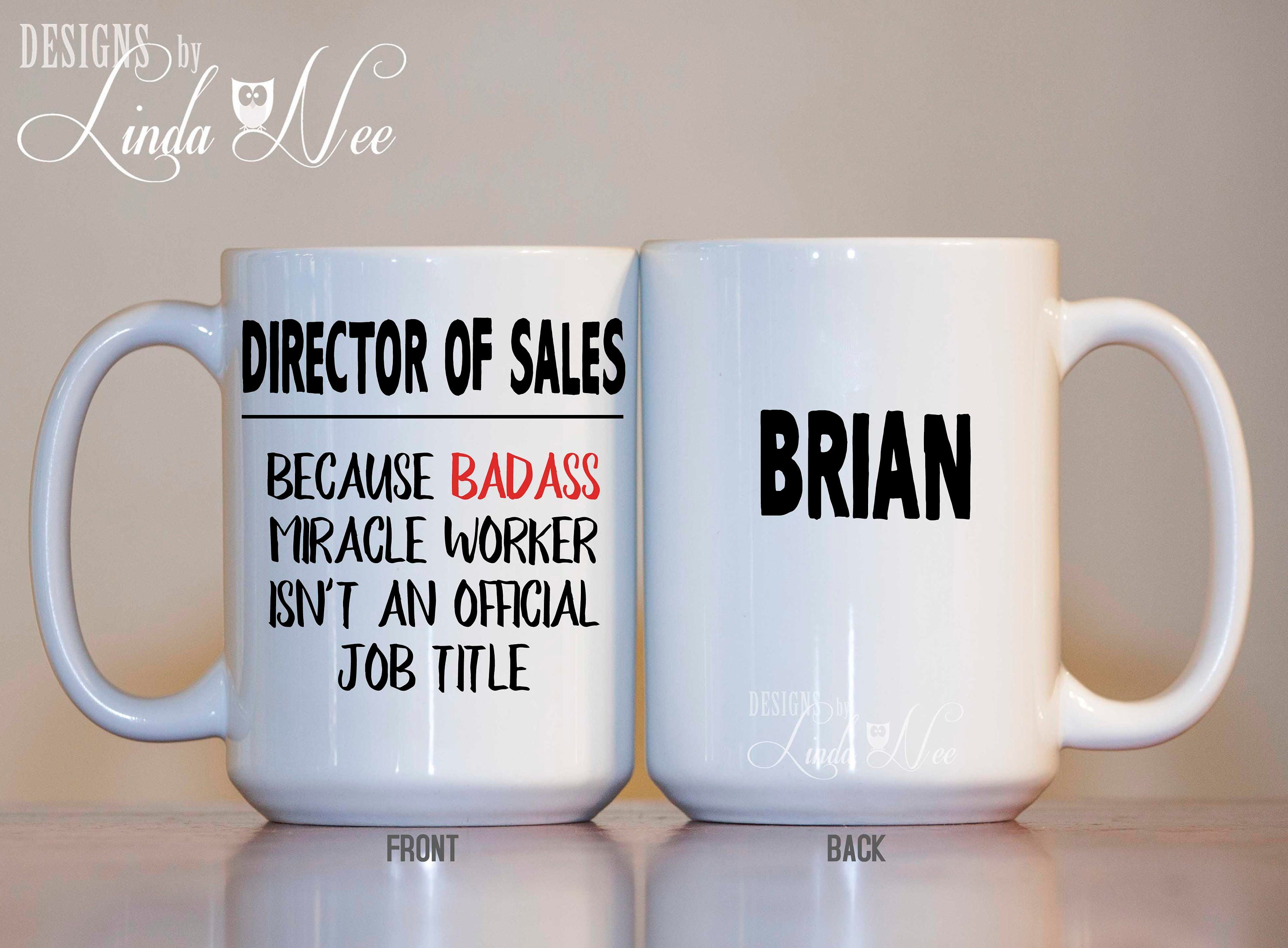 Personalized Director of Sales Mug Gift for Salesman Funny - Etsy