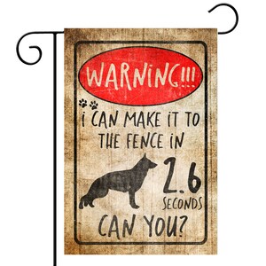Funny Dog Flag German Shepherd Dog Flag No Trespassing Flag Dog Warning ...