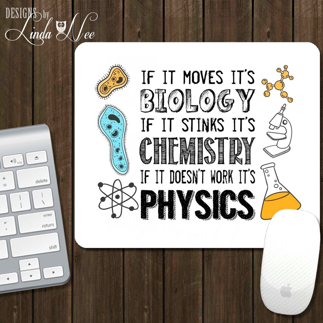 Mouse Pad Gift for Teacher Biology Chemistry Physics Science Mousepad ...