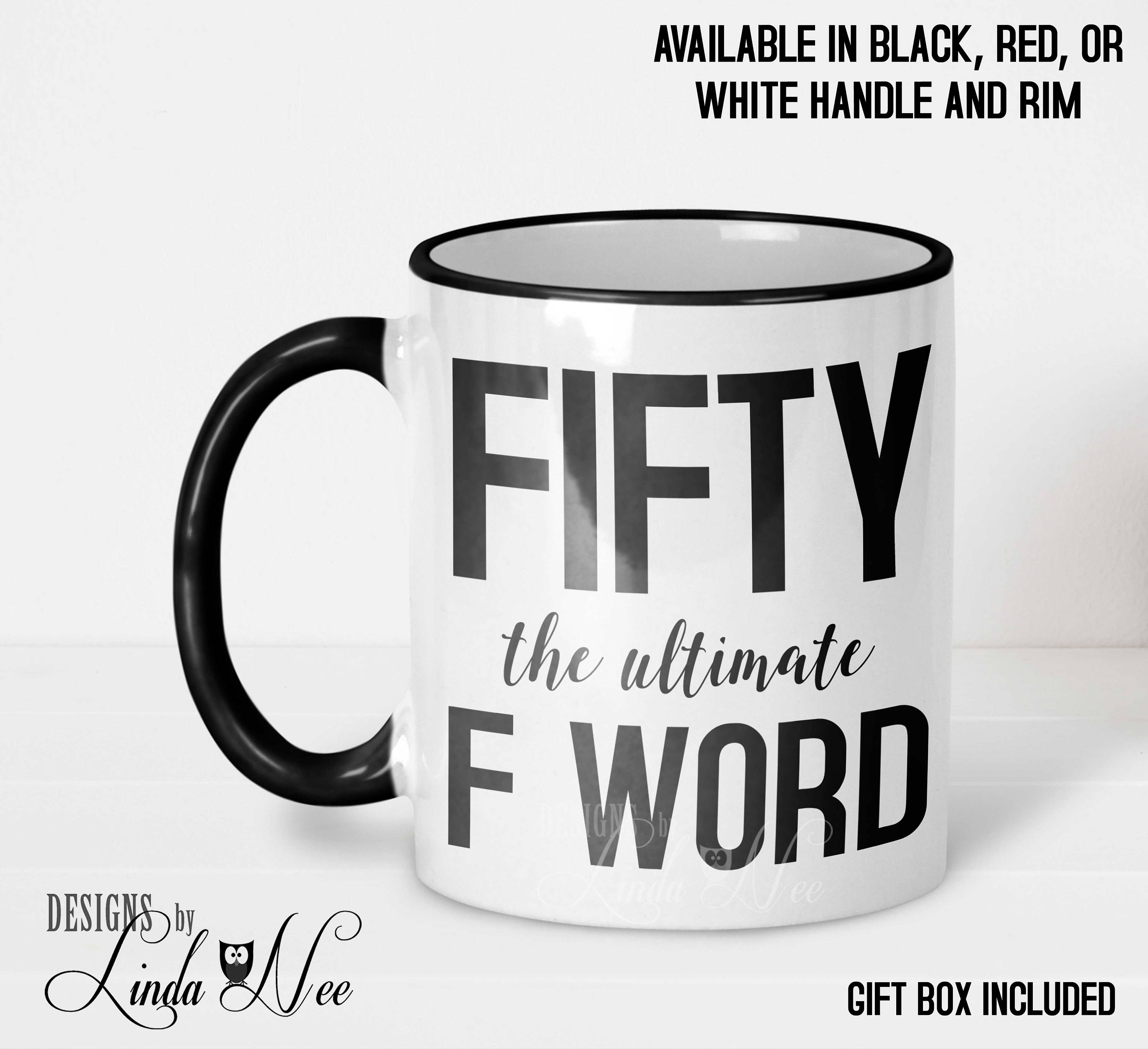 Funny 50th Birthday Latte Mug Fifty 50th Birthday Party Gift | Etsy