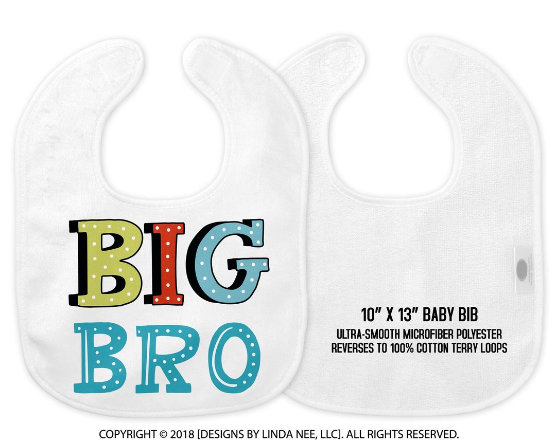 BIG BRO Bib y Burp Cloth Baby Boys Baby Bib Custom Baby Shower Burp ...