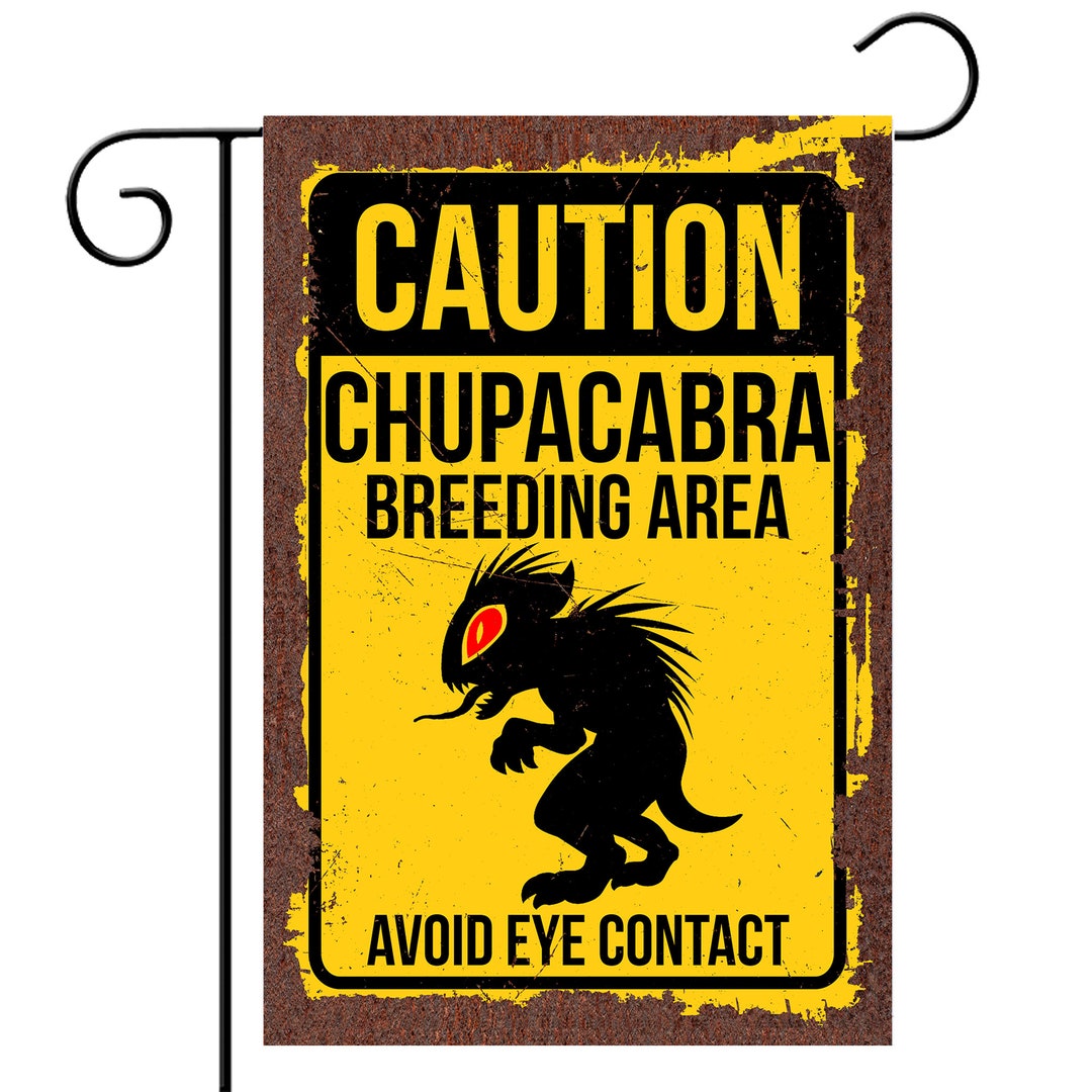Chupacabra Garden Flag, Chupacabra Farm Flag, Cryptid Decor, Chupacabra ...