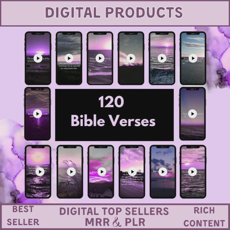 3000+ Christian Reels PLR MRR Resell Rights Bible Quotes Faith Content ...