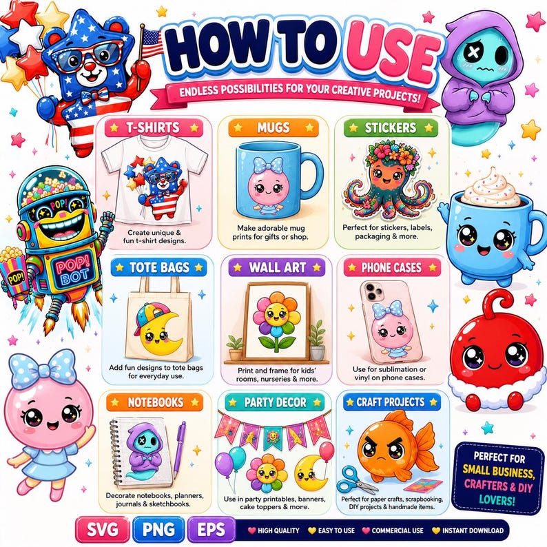 Dandy's World SVG Bundle: Roblox Characters, Gamer Birthday Party ...