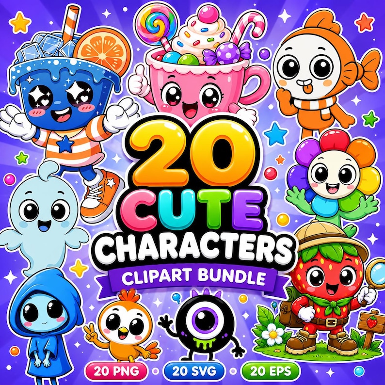 Dandys World SVG PNG Bundle | Gaming Character Stickers & Clipart ...