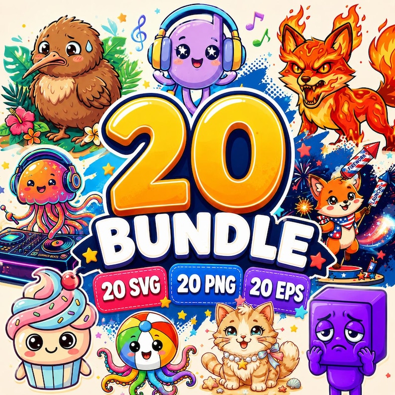 Dandy's World SVG PNG Bundle | Printable Party Decorations | Character ...