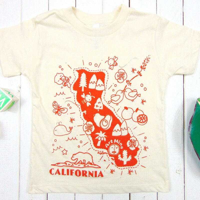 California Map T Shirt - Etsy