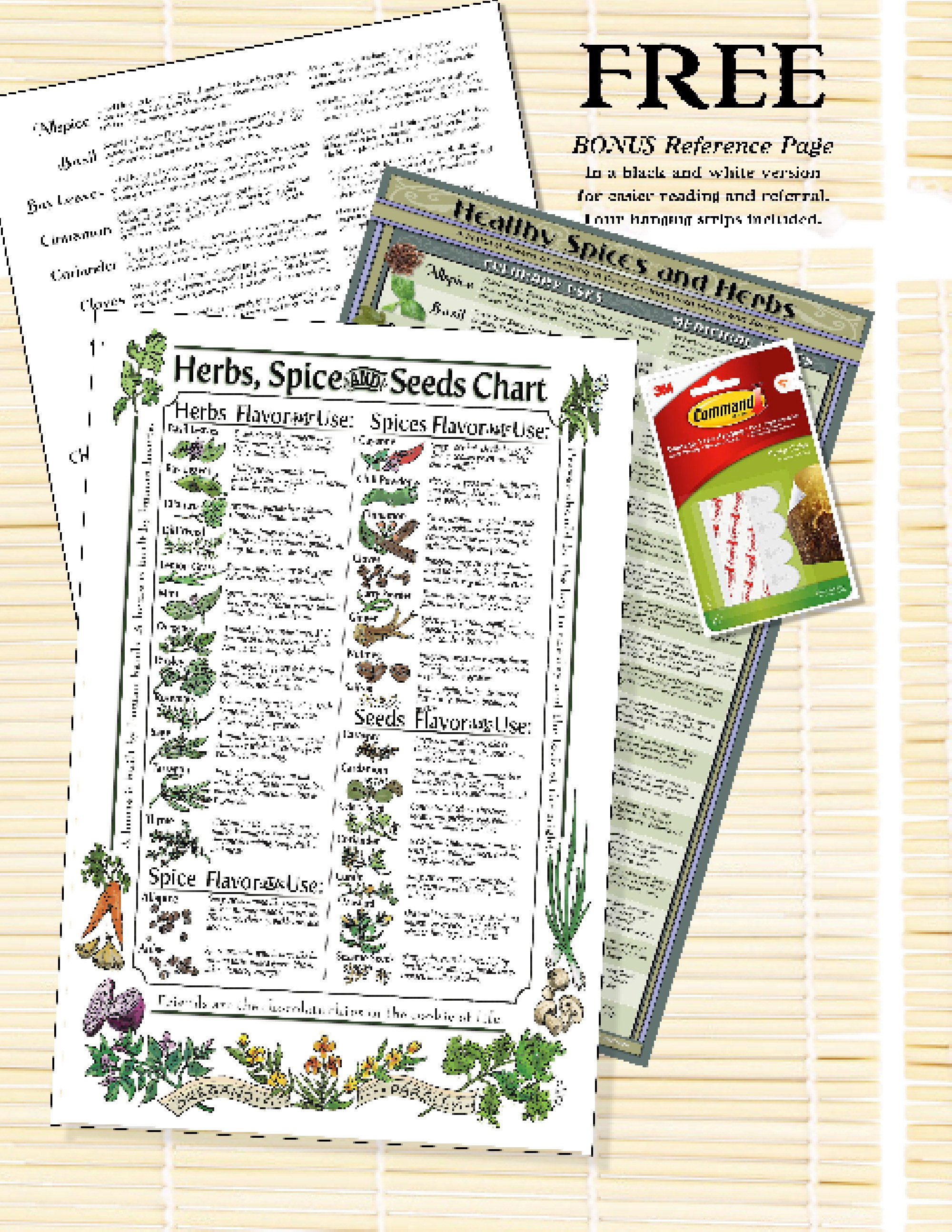 TWO 11x17 Laminated Charts Healing/cooking - Etsy