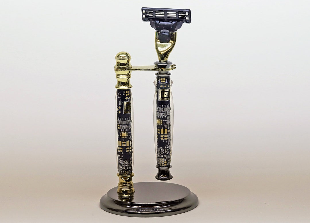 Exotic Black and Gold Printed Circuit Board Razor Set for - Etsy