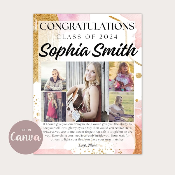 School Year Book Template Canva - Etsy