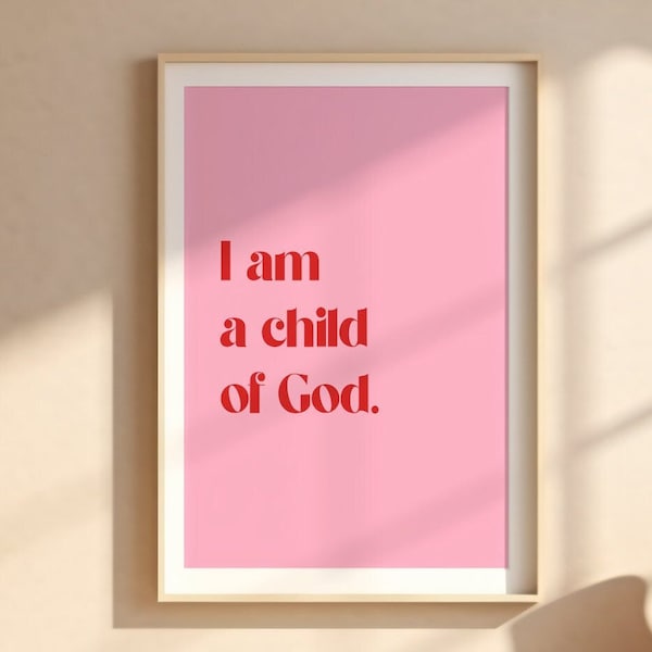 I Am a Child of God Printable - Etsy