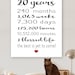 20th Anniversary, PRINTABLE SIGN, Quick Gift, Party Sign, Large or ...