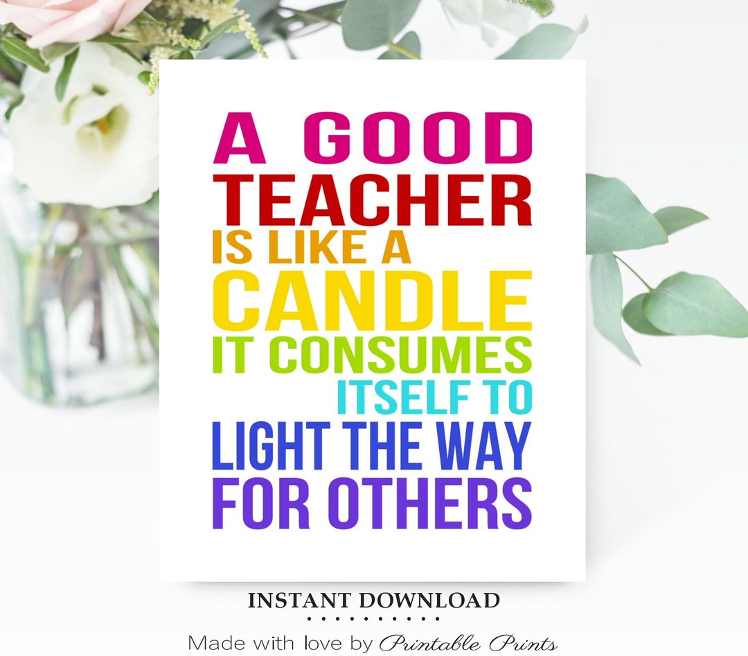 Printable Teacher Gift Christmas Gift Quote Teacher Art - Etsy