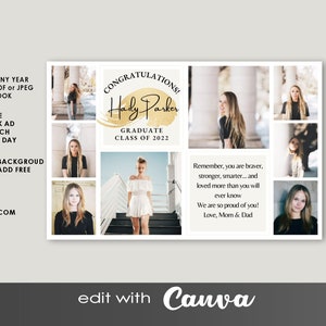 Half Page YEARBOOK AD Canva Template Editable Layout Gold - Etsy