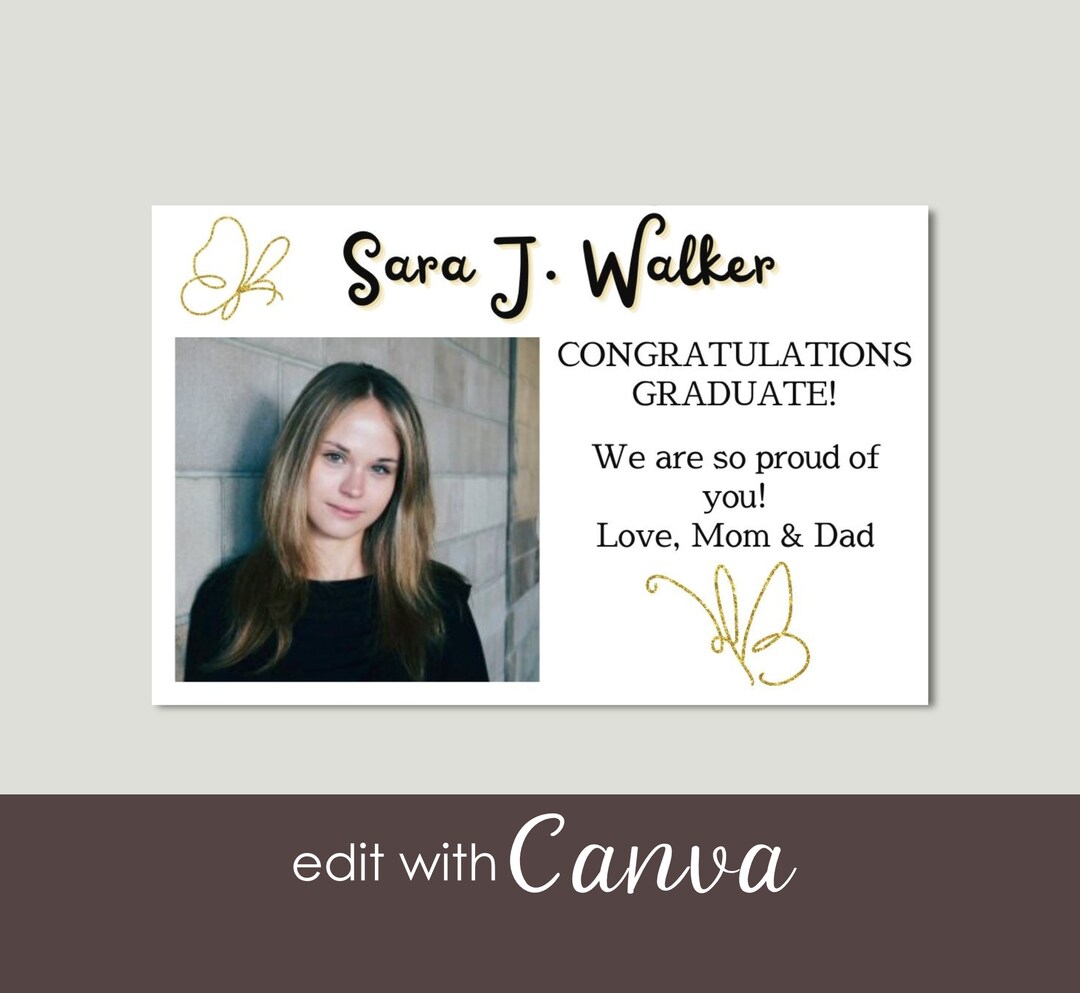 YEARBOOK AD 1/8th Page Landscape CANVA, Editable Template Elementary ...