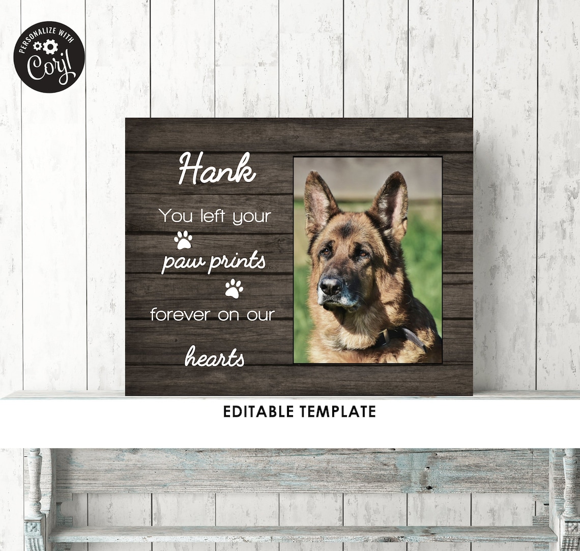 PET LOSS Gift Custom Photo Sign PRINTABLE Editable Template - Etsy