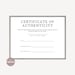 Certificate of Authenticity Template Canva, Editable Printable Document ...