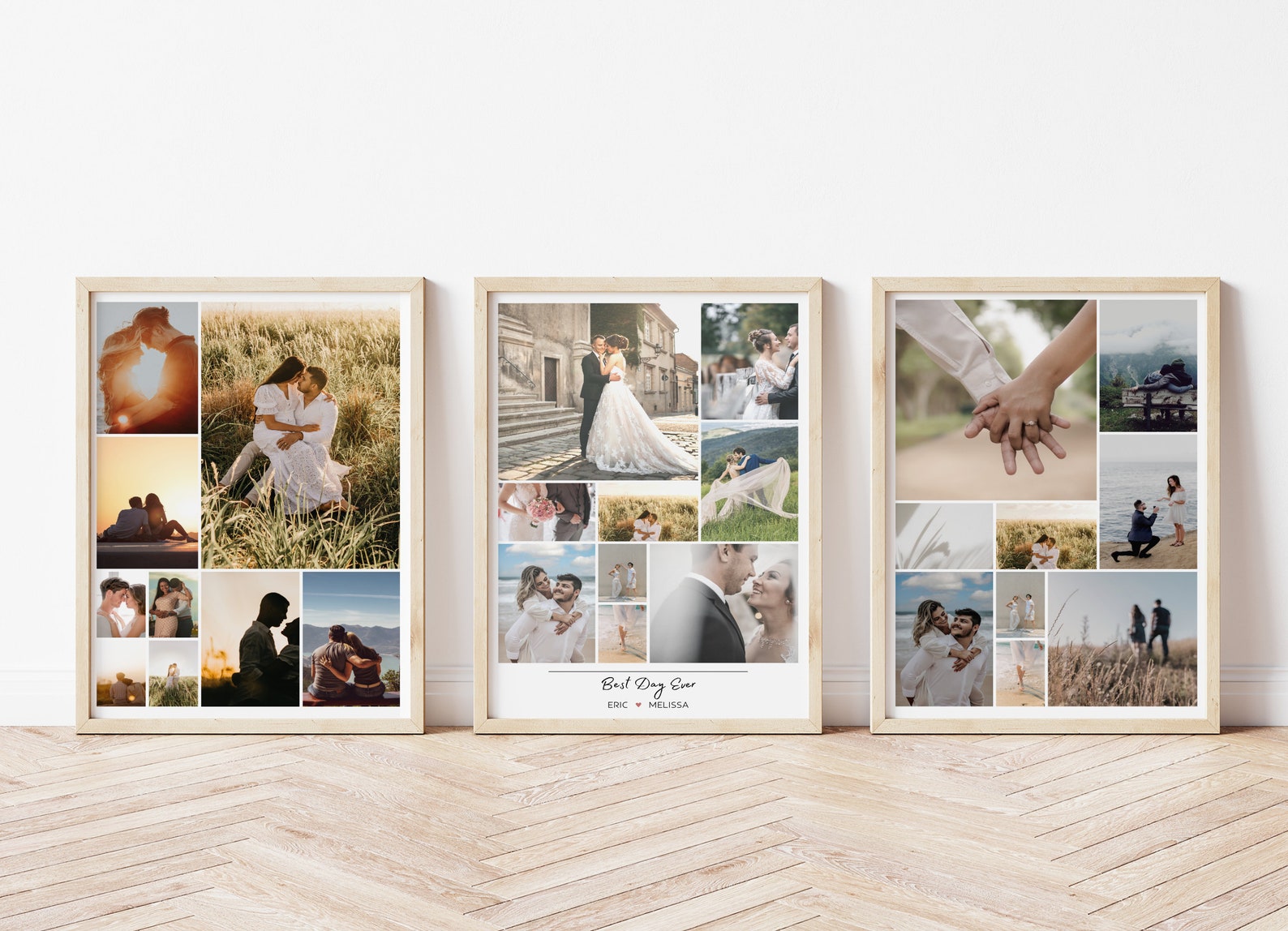 Photo Collage Poster Set Bundle of 3 Templates Edit in Canva - Etsy